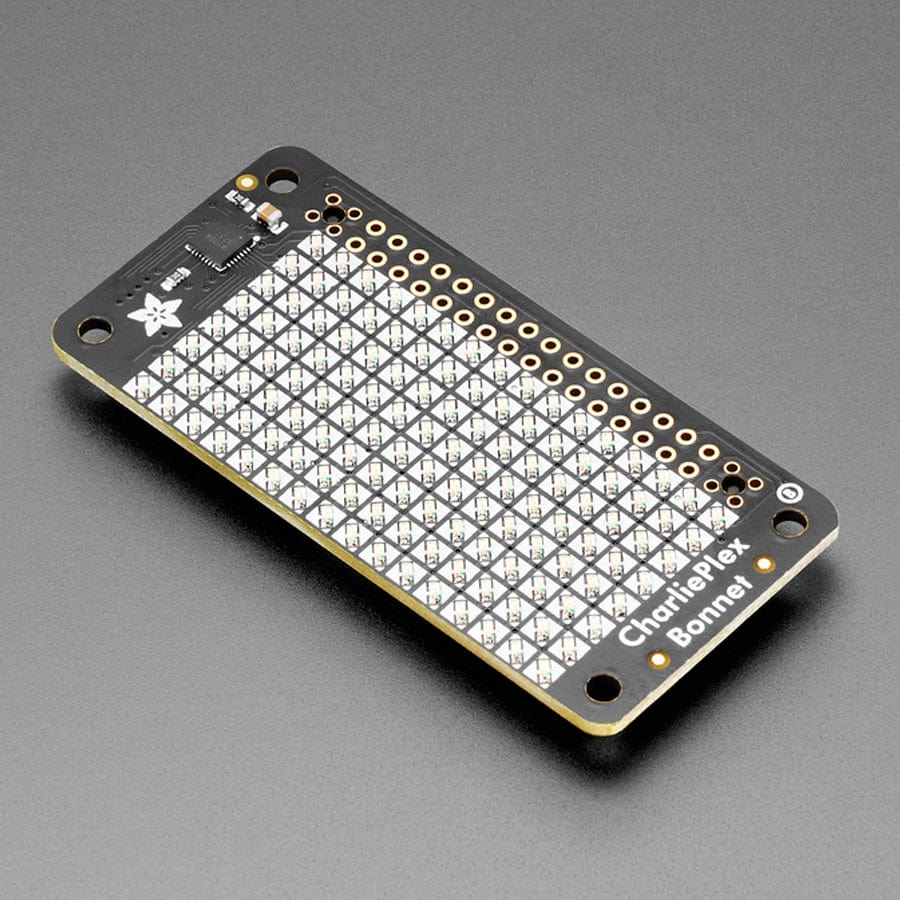 Adafruit CharliePlex LED Matrix Bonnet - 8x16 Red LEDs - The Pi Hut