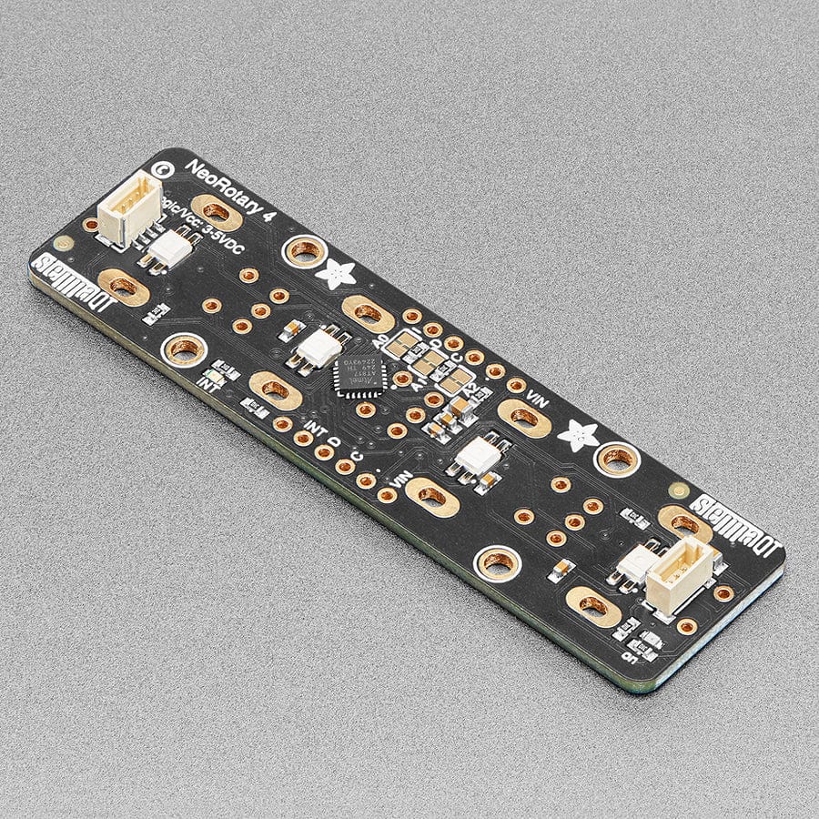 Adafruit I2c Quad Rotary Encoder Breakout With Neopixel Stemma Qt Qwiic The Pi Hut 