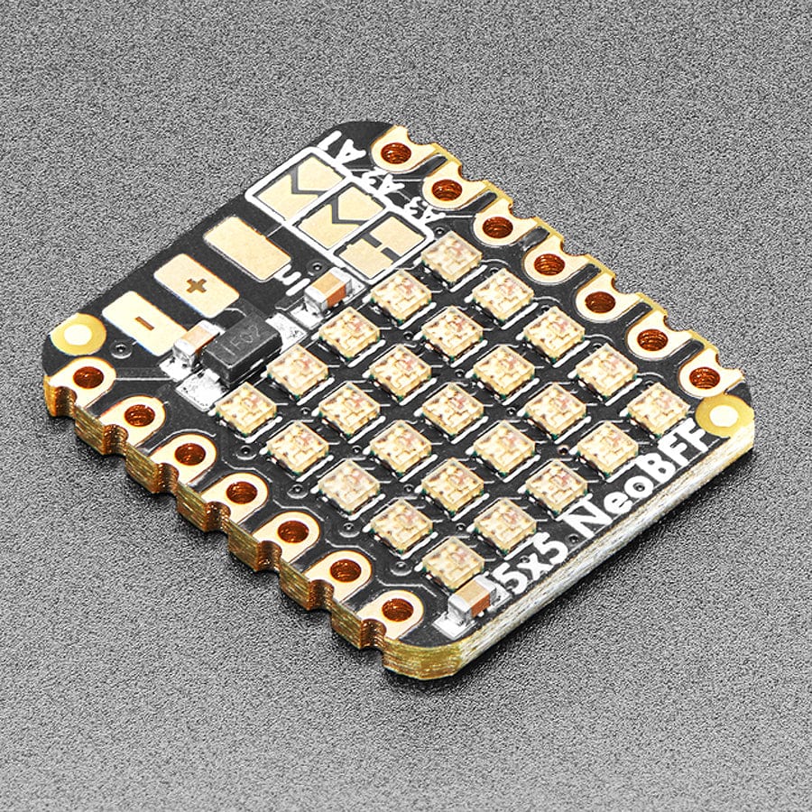 Adafruit 5x5 Neopixel Grid Bff Add On For Qt Py And Xiao The Pi Hut