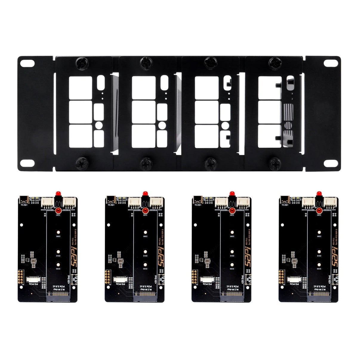 DeskPi RackMate T0 - 10" 4U Mini Server Rack | The Pi Hut