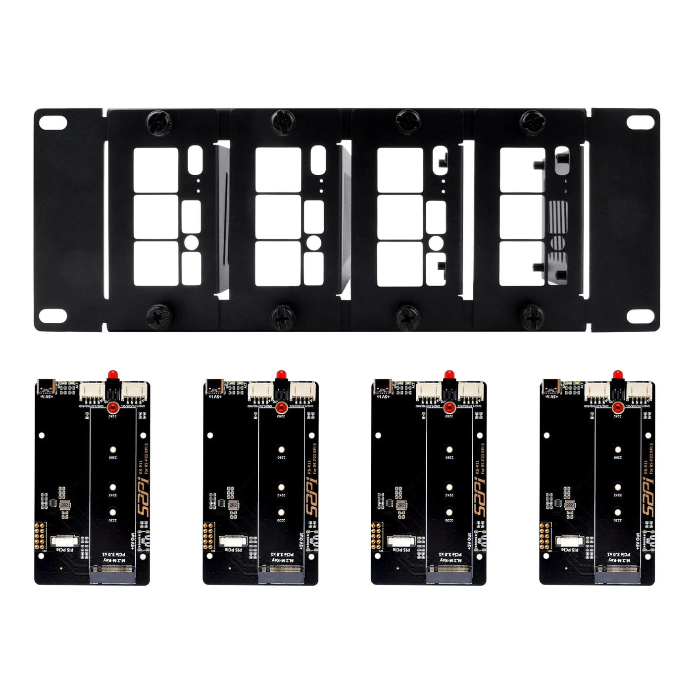DeskPi RackMate T0 - 10" 4U Mini Server Rack - The Pi Hut