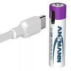 USB-C Rechargeable Li-Ion AAA Batteries (4-pack, 500mAh) | The Pi Hut