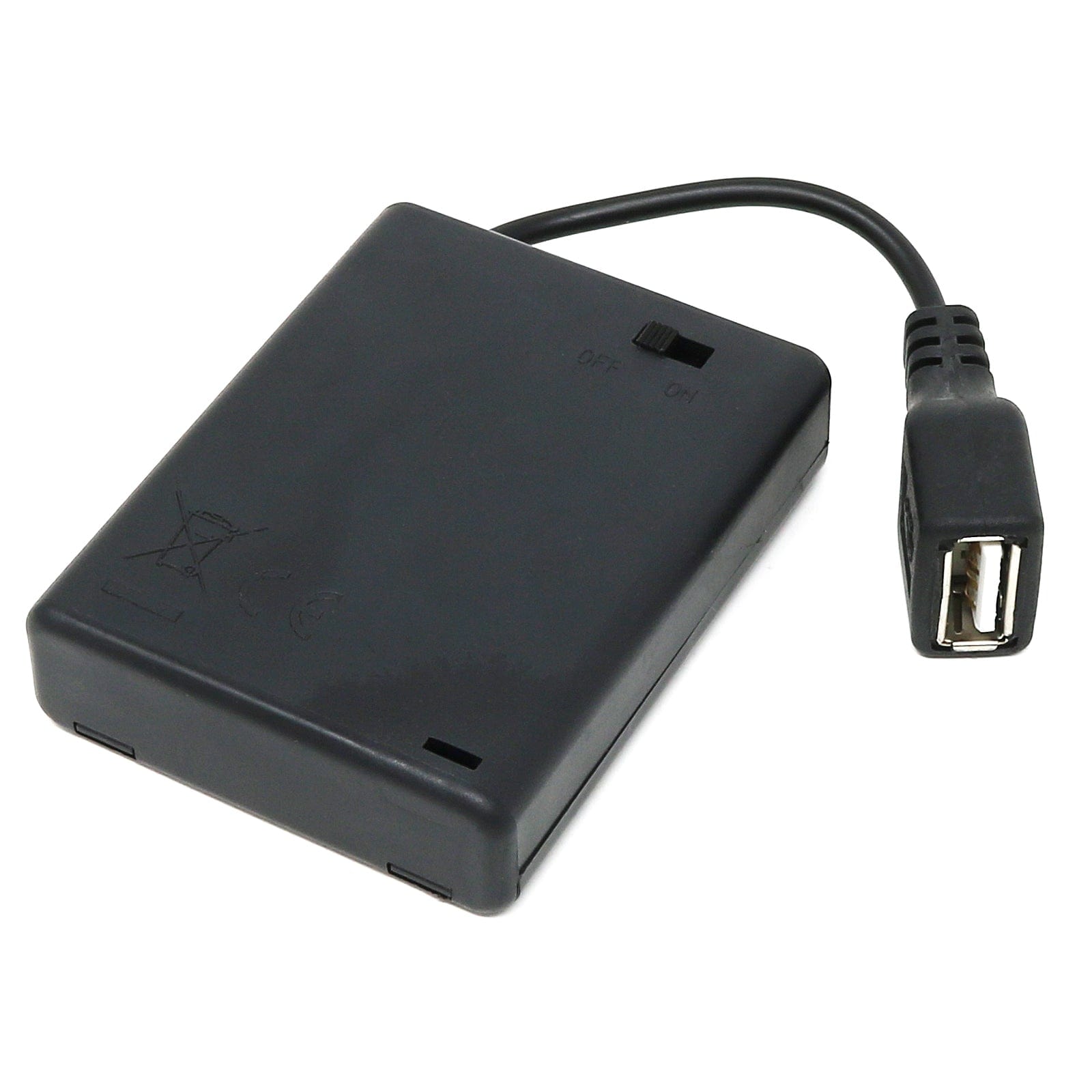 4xAAA USB Battery Holder with Cover and Switch | The Pi Hut