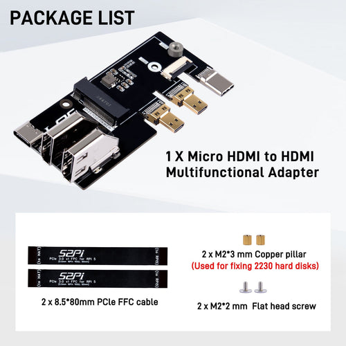 52Pi M.2 Multifunctional Adapter for Raspberry Pi 5 - The Pi Hut