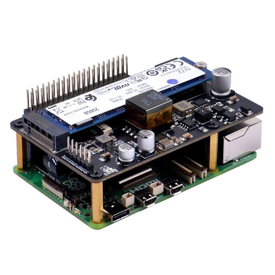 52Pi M.2 NVMe 2280 PoE+ HAT for Raspberry Pi 5 - The Pi Hut