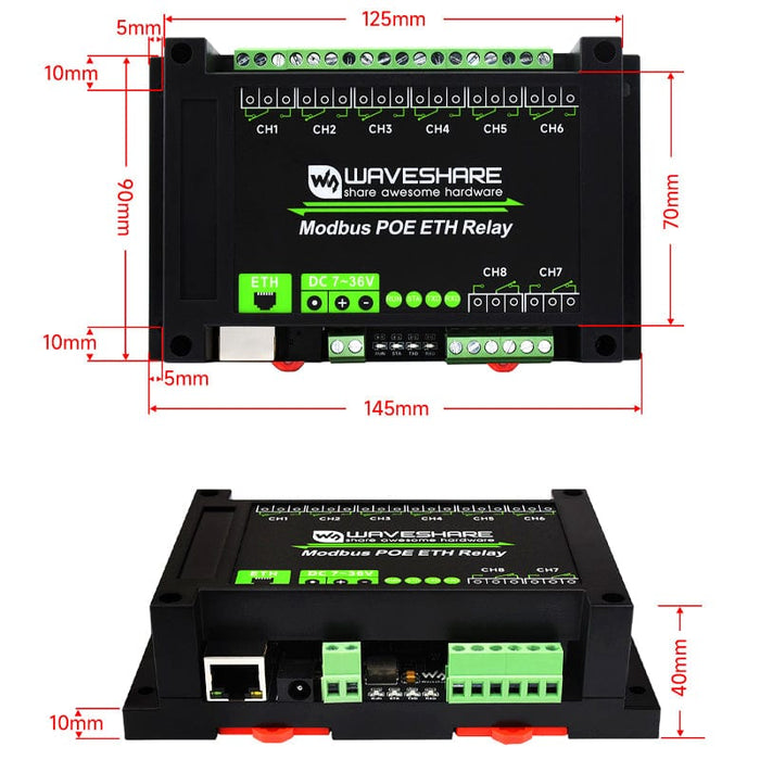 8 Channel Ethernet Relay Module (PoE) - The Pi Hut
