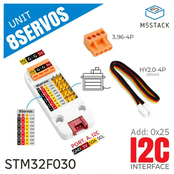 8-Channel Servo Driver Unit (STM32F030) - The Pi Hut