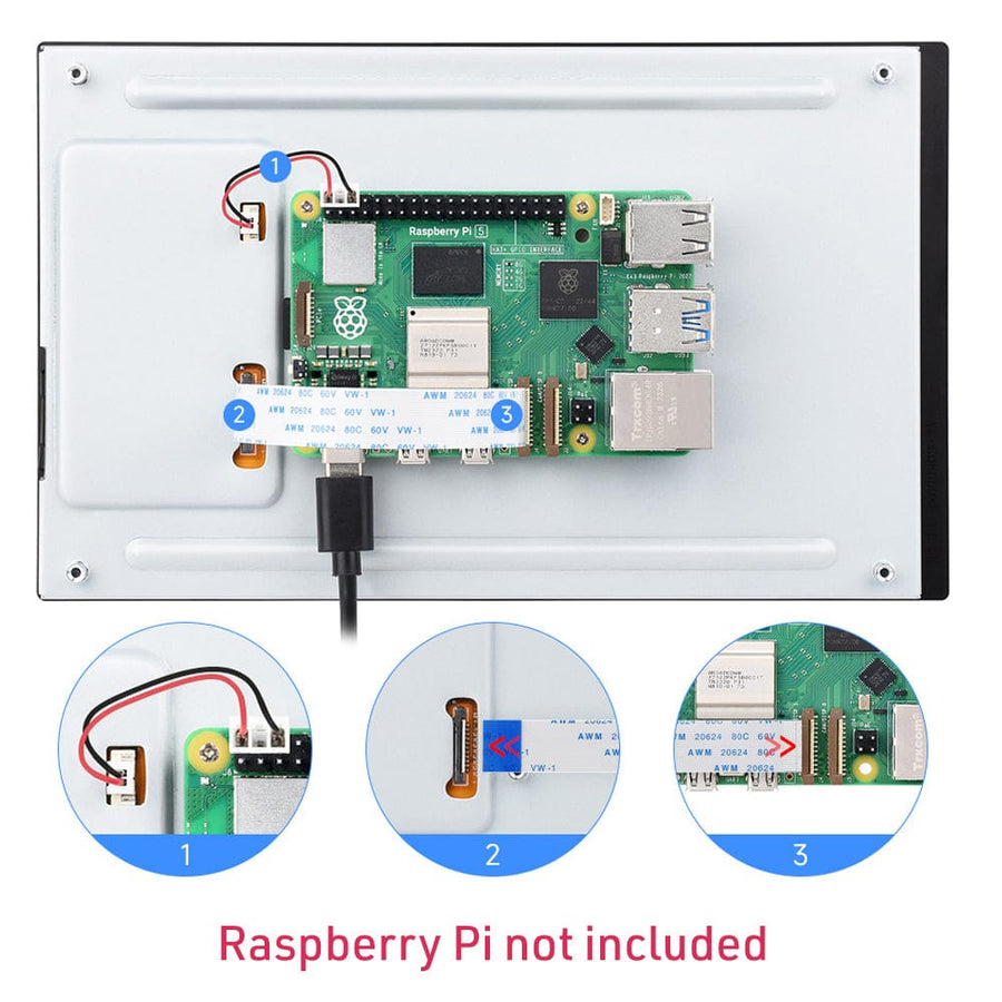8" DSI Capacitive IPS 10-Point Touch Display for Raspberry Pi (800x1280 ...