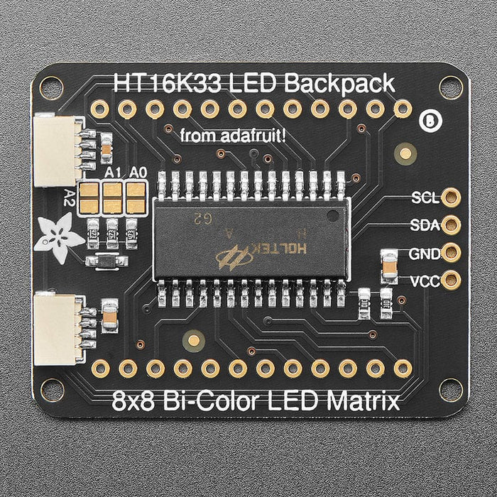 Adafruit Bicolor LED Square Pixel Matrix with I2C Backpack - Qwiic ...