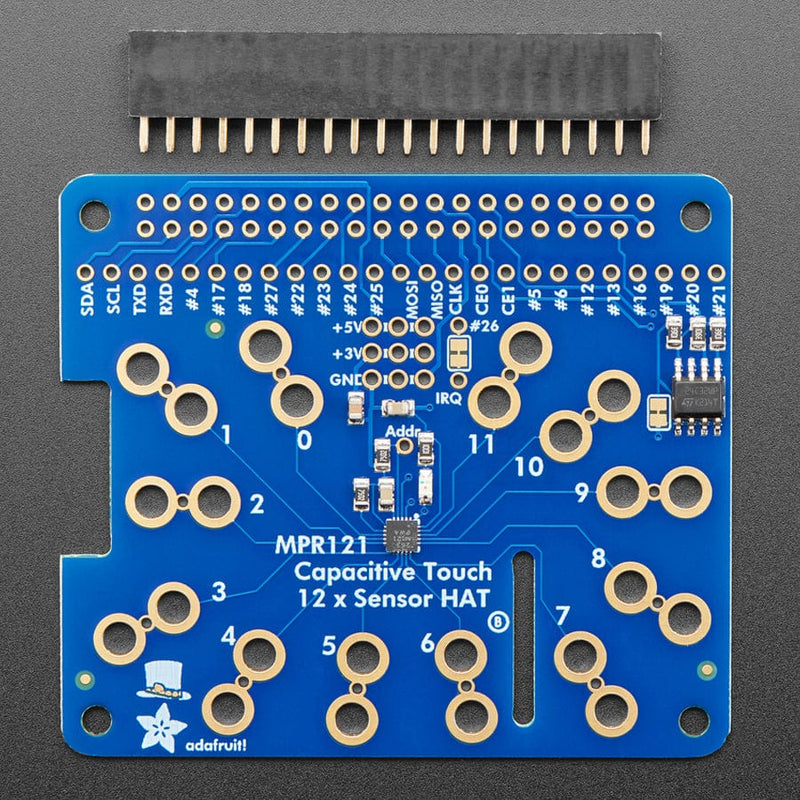 Adafruit Capacitive Touch HAT for Raspberry Pi - Mini Kit - MPR121 ...