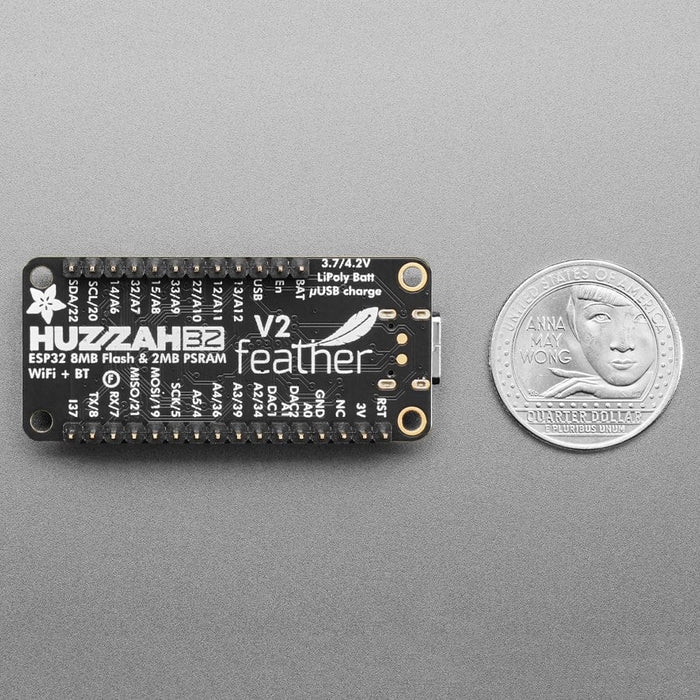 Adafruit Esp32 Feather V2 With Headers 8mb Flash 2 Mb Psram