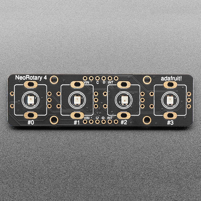 Adafruit I2C Quad Rotary Encoder Breakout with NeoPixel - STEMMA QT / Qwiic - The Pi Hut