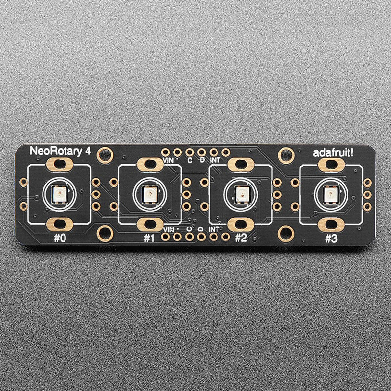 Adafruit I2C Quad Rotary Encoder Breakout with NeoPixel - STEMMA QT / Qwiic - The Pi Hut