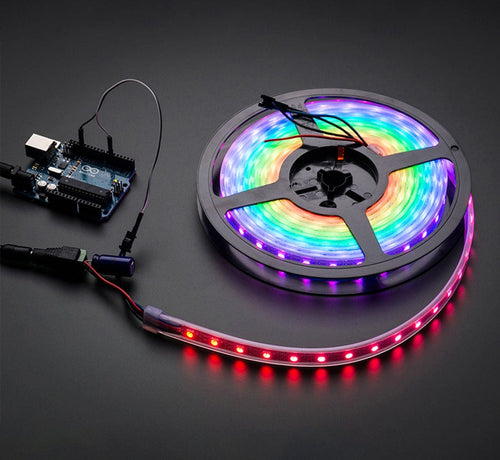 Adafruit NeoPixel Digital RGB LED Strip - 1m 60 LED (BLACK ...