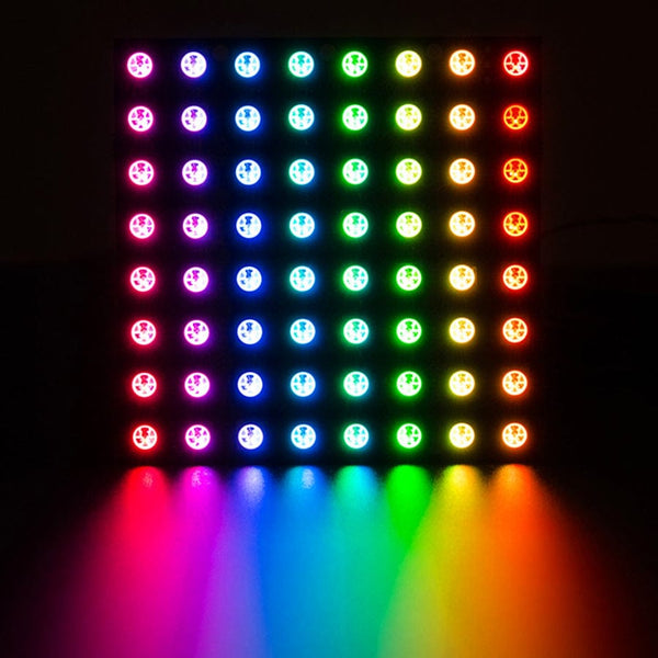 Adafruit NeoPixel NeoMatrix 8x8 - 64 RGB LED Pixel Matrix - The Pi Hut