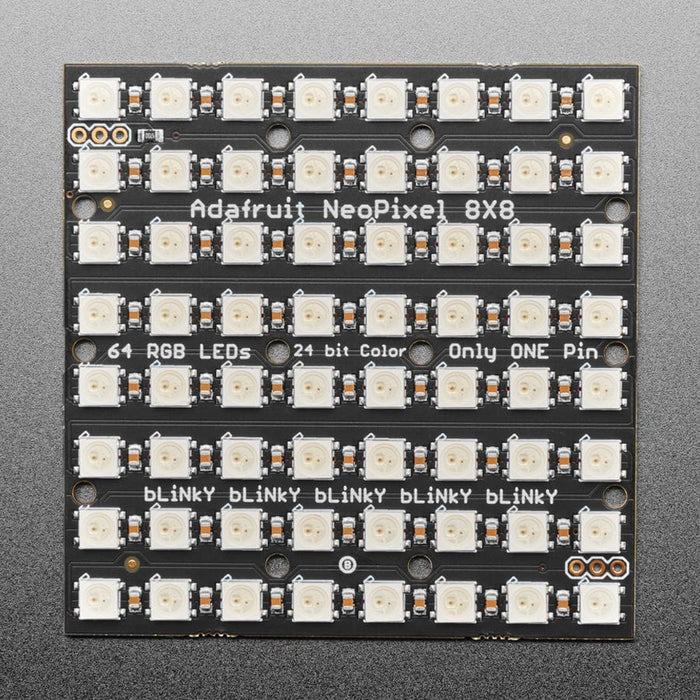 Adafruit NeoPixel NeoMatrix 8x8 - 64 RGB LED Pixel Matrix - The Pi Hut