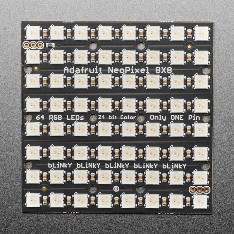 Adafruit NeoPixel NeoMatrix 8x8 - 64 RGB LED Pixel Matrix - The Pi Hut