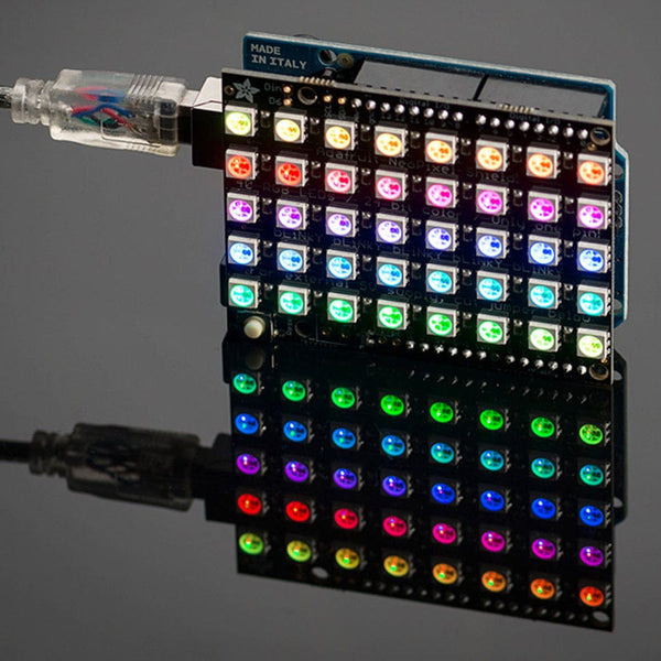 Adafruit NeoPixel Shield for Arduino - 40 RGB LED Pixel Matrix - The Pi Hut