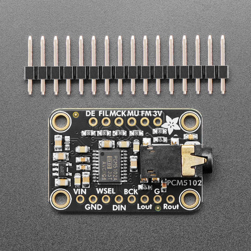 Adafruit PCM5102 I2S DAC with Line Level Output - 112dB SNR - The Pi Hut