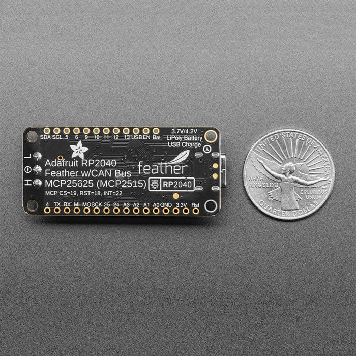 Adafruit RP2040 CAN Bus Feather with MCP2515 CAN Controller - STEMMA QT ...