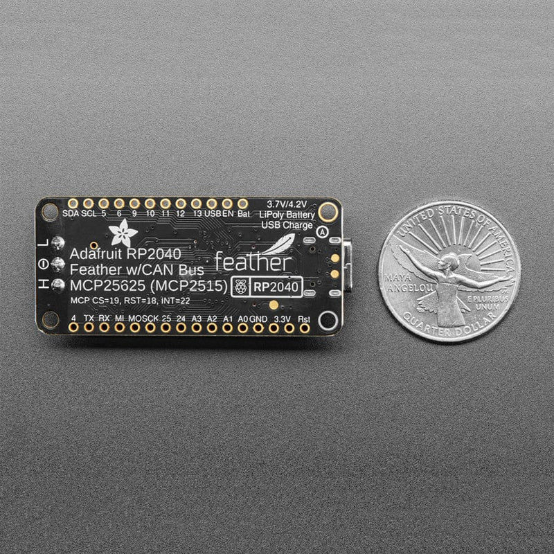 Adafruit RP2040 CAN Bus Feather with MCP2515 CAN Controller - STEMMA QT ...