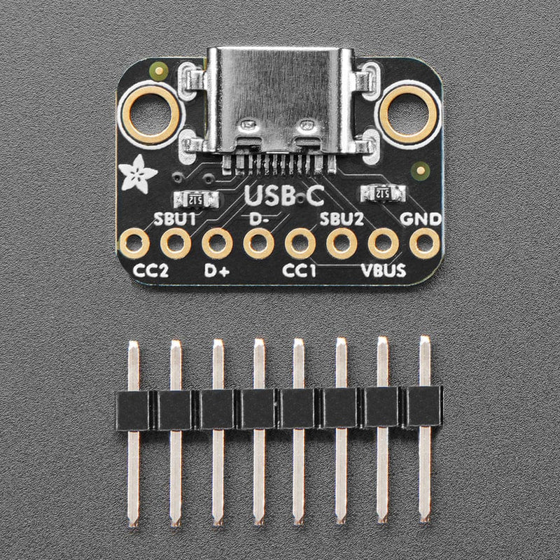 Adafruit Sunken USB Type C Breakout Board - Downstream Connection - The ...