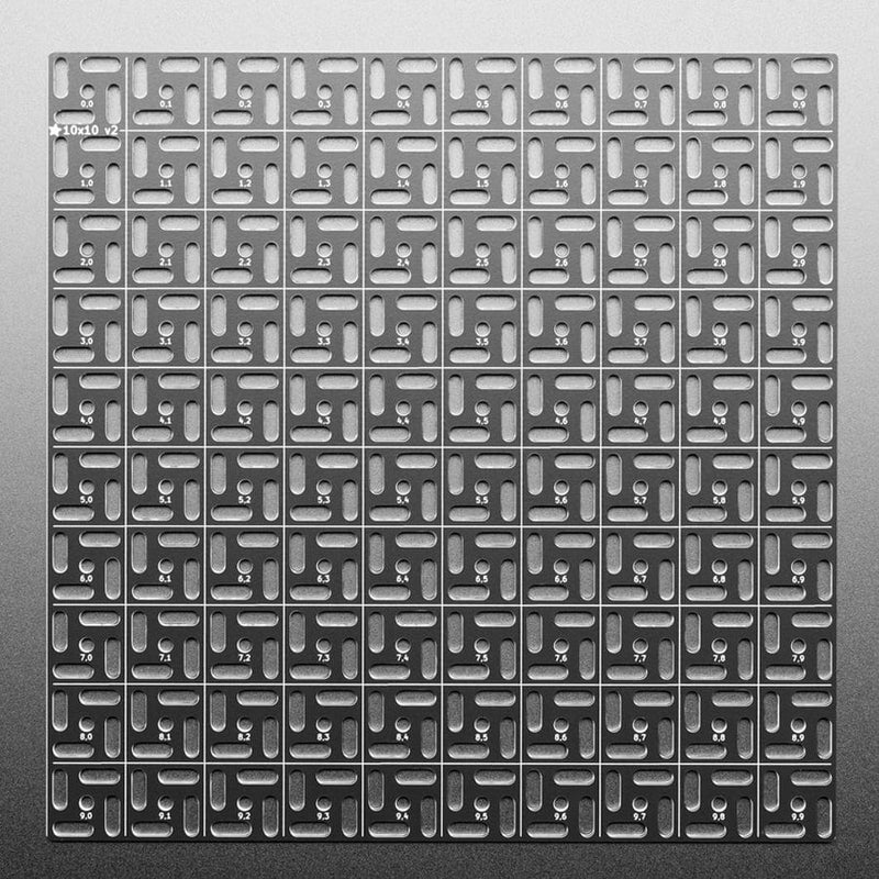 Adafruit Swirly Aluminum Mounting Grid for 0.1" Spaced PCBs - 10x10 ...