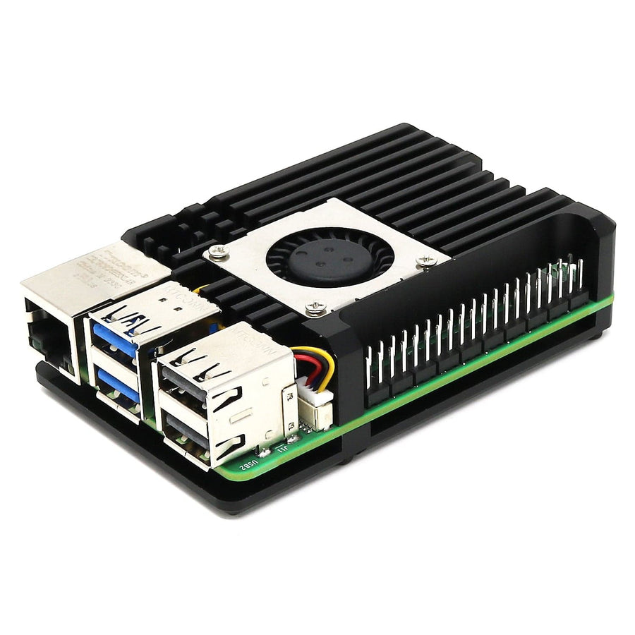Aluminium Armour Blower Fan Heatsink Case For Raspberry Pi 5 The Pi Hut