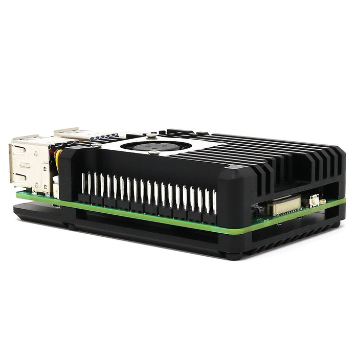 Aluminium Armour Blower Fan Heatsink Case For Raspberry Pi 5 The Pi Hut