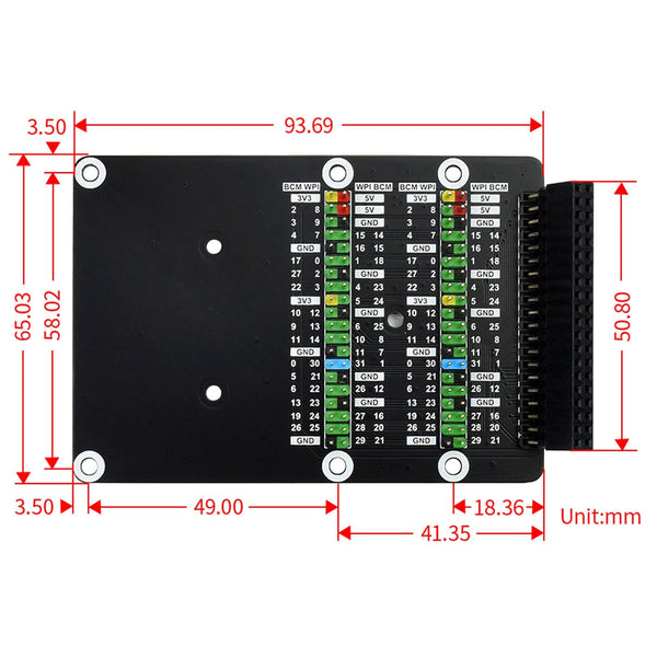 Angled GPIO Header Adapter for Raspberry Pi 500/400 [Discontinued ...