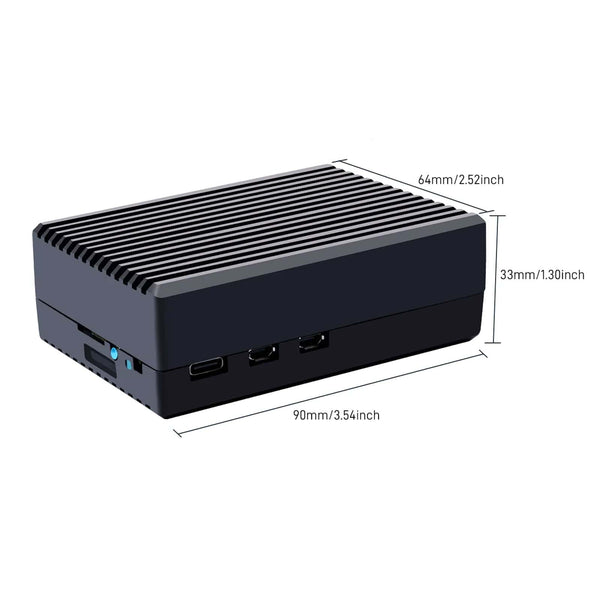 Black Aluminium Passive Cooling Case for Raspberry Pi 5 [discontinued ...