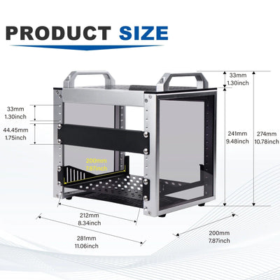 DeskPi RackMate T0 - 10" 4U Mini Server Rack - The Pi Hut
