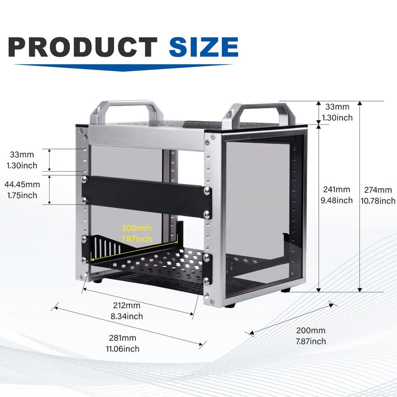DeskPi RackMate T0 - 10" 4U Mini Server Rack - The Pi Hut