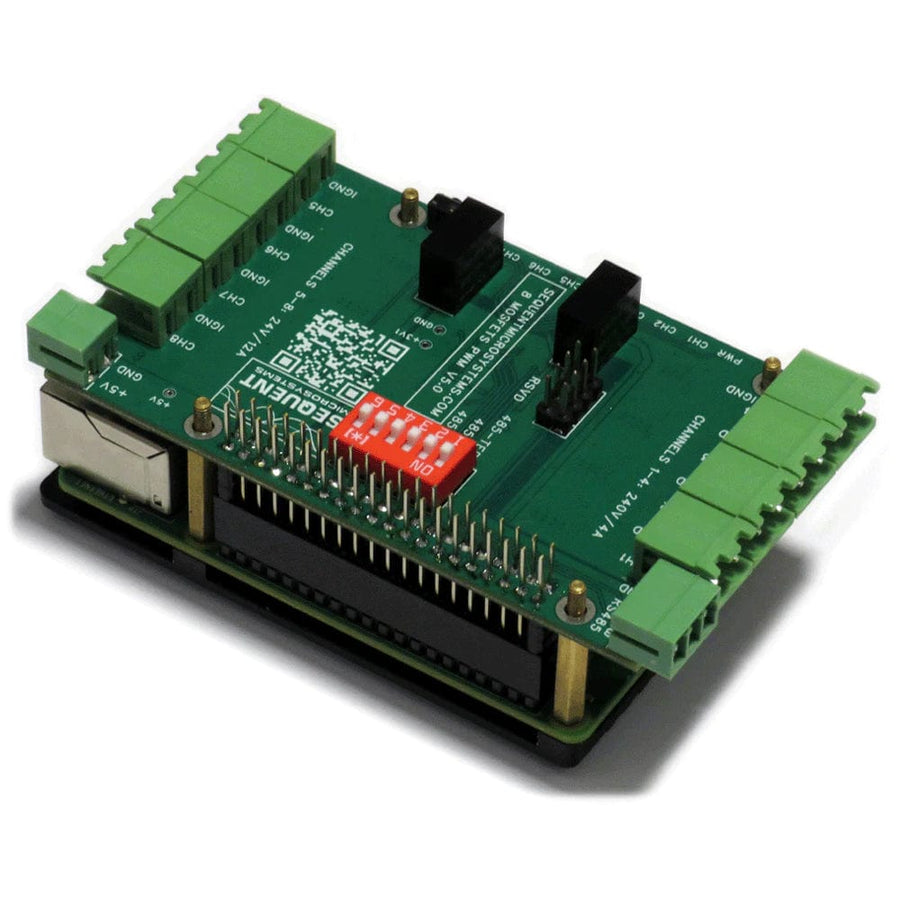 Eight MOSFETS 8-Layer Stackable HAT for Raspberry Pi | The Pi Hut