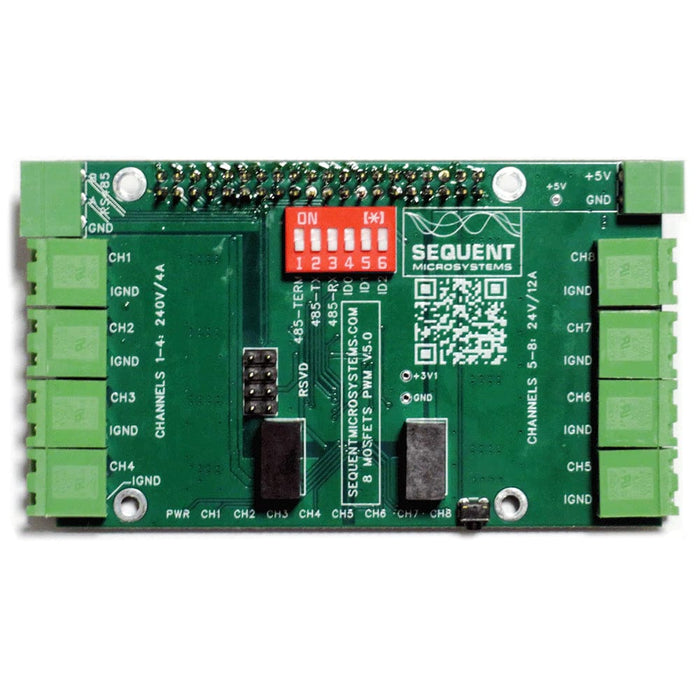 Eight MOSFETS 8-Layer Stackable HAT for Raspberry Pi | The Pi Hut