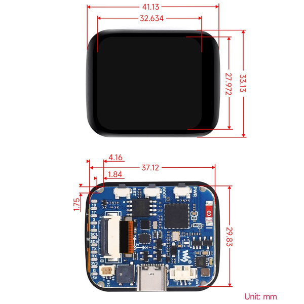 ESP32-S3 Development Board with 1.69" IPS LCD Touch Display (240 x 280 ...