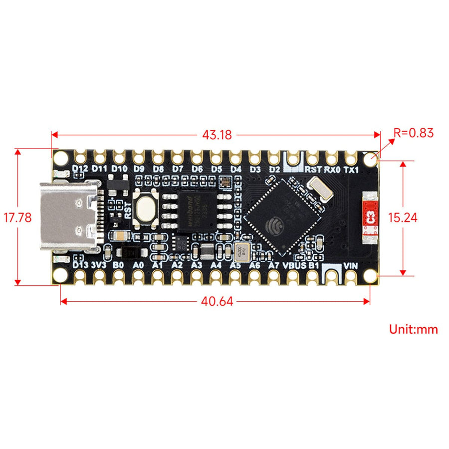 Waveshare ESP32-S3 Nano Development Board - The Pi Hut