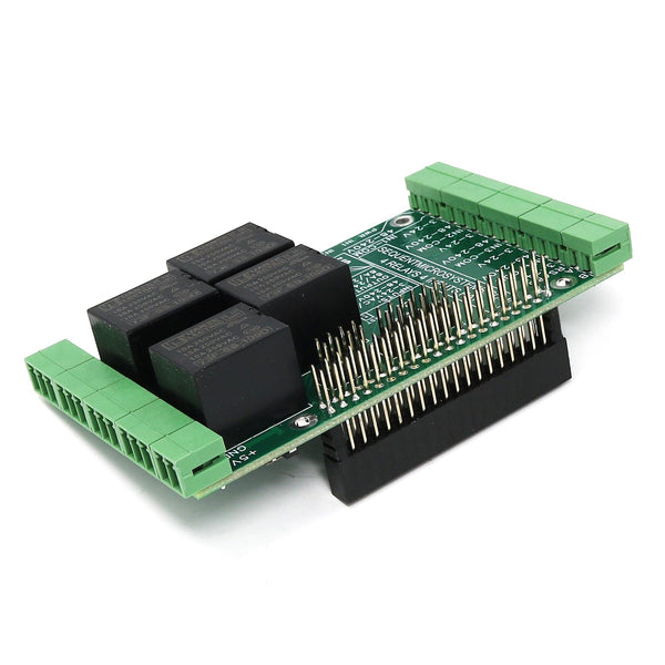 Four Relays Four Inputs 8-Layer Stackable Card for Raspberry Pi V4.0 | The Pi Hut