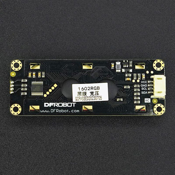 Gravity I2c 16x2 Arduino Lcd With Rgb Font Display Black The Pi Hut