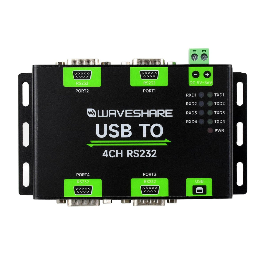 Industrial Isolated USB to 4-Channel RS232 Converter - The Pi Hut