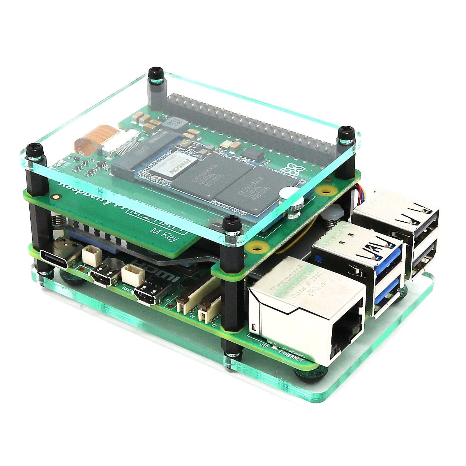 Layer Case for Raspberry Pi M.2 HAT+ & Active Cooler | The Pi Hut