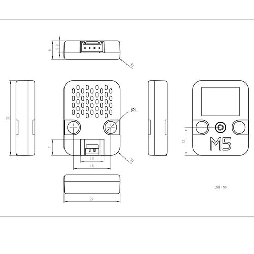 M5Stack ENV Pro Unit with Temperature, Humidity, Pressure and Gas ...
