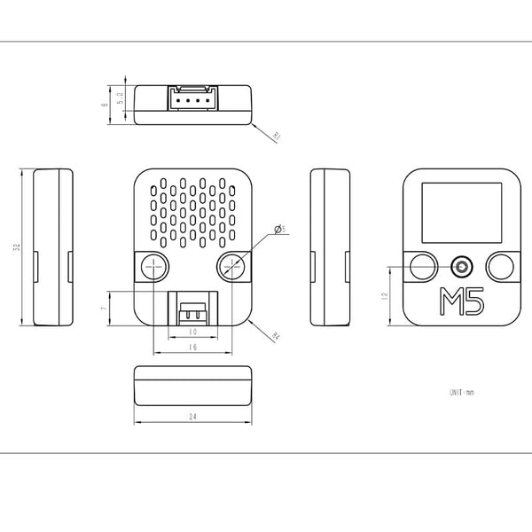 M5Stack ENV Pro Unit with Temperature, Humidity, Pressure and Gas ...
