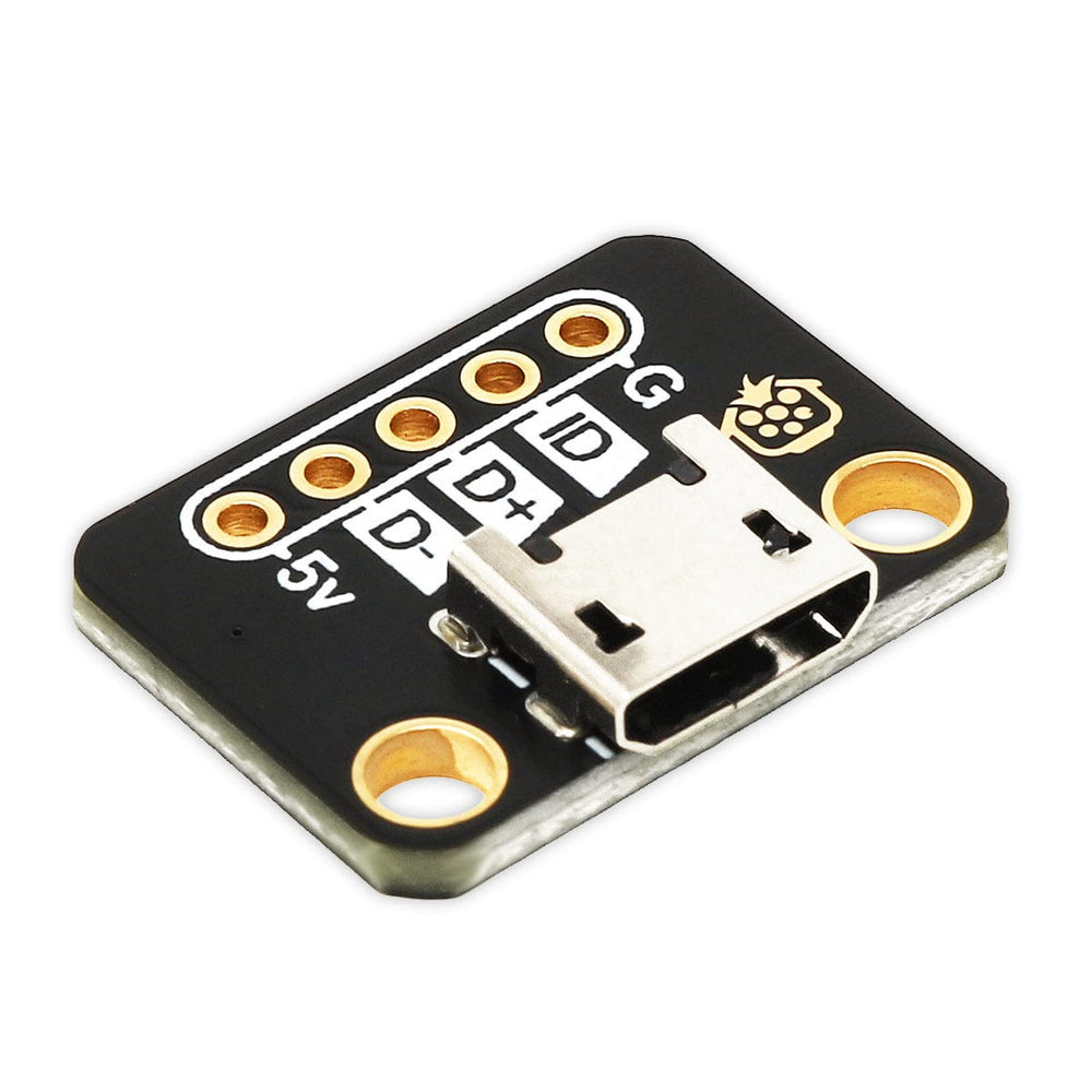 Panel Mount Extension USB Cable - Micro-USB Male to Female - The Pi Hut