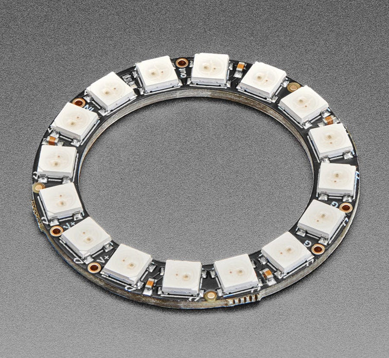 NeoPixel Ring - 12 x 5050 RGB LED with Integrated Drivers - The Pi Hut