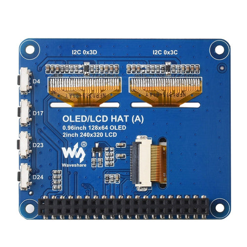 OLED/LCD Triple Screen HAT for Raspberry Pi - The Pi Hut