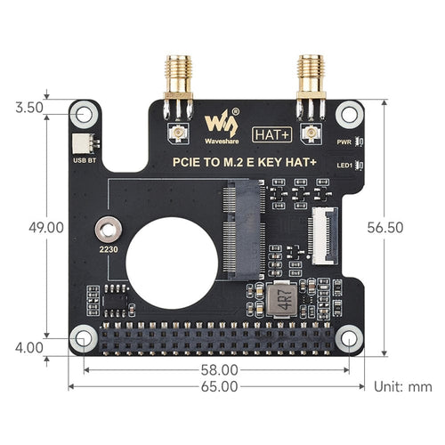 M.2 E-Key HAT for Raspberry Pi 5 - The Pi Hut
