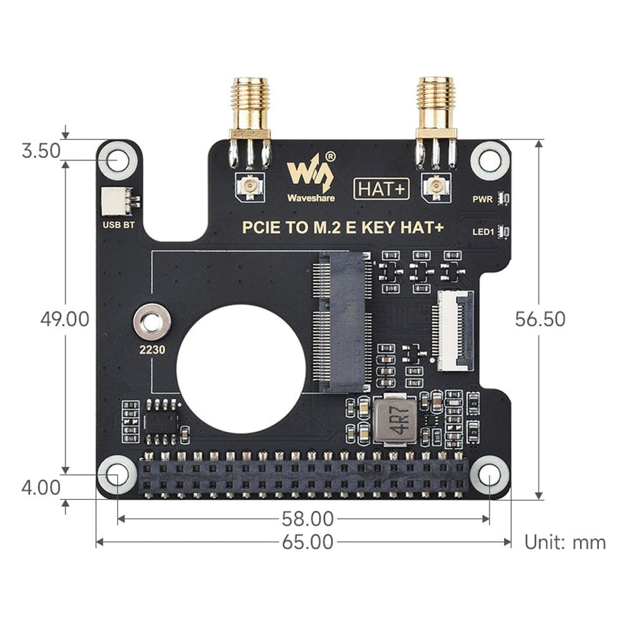 M.2 E-Key HAT for Raspberry Pi 5 - The Pi Hut