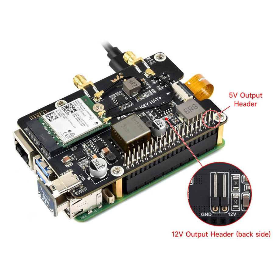 M.2 E-Key PoE HAT for Raspberry Pi 5 - The Pi Hut