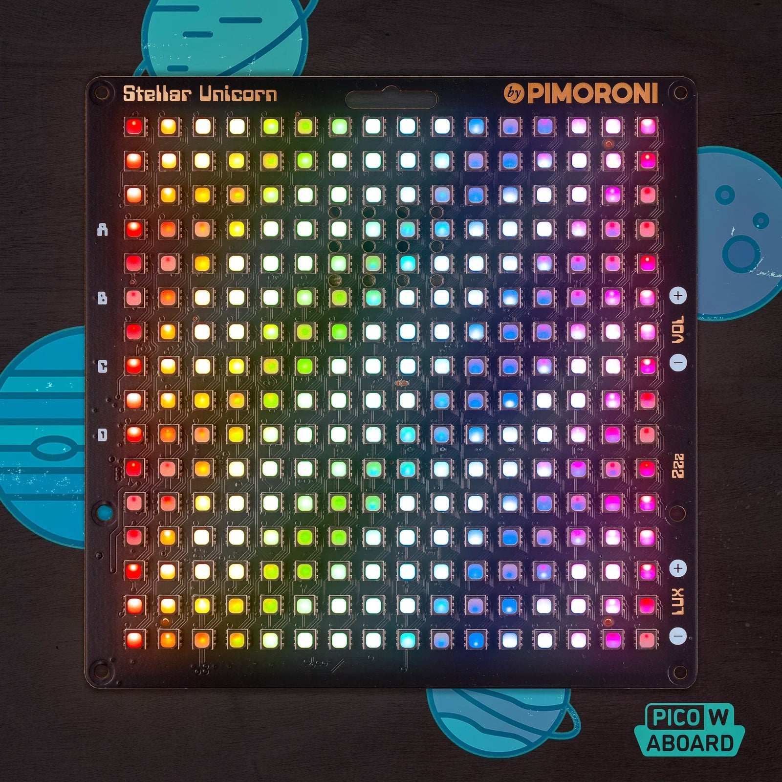 Pico W Smart LED Matrix – Stellar Unicorn (16x16 – 256 pixels) | The Pi Hut